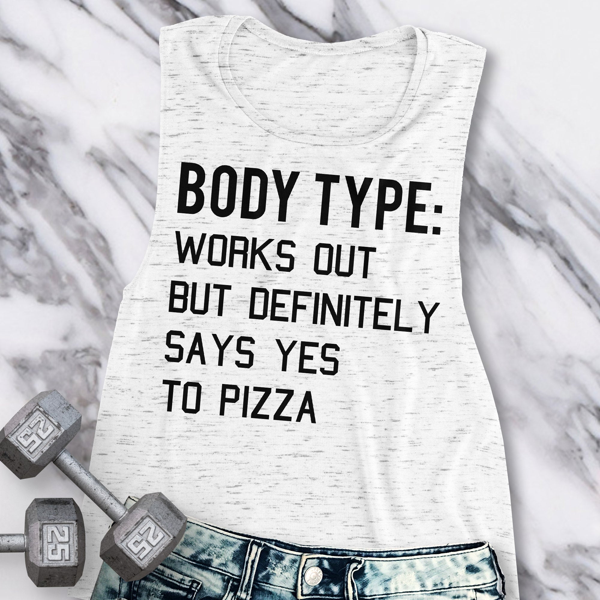 BODY TYPE Loves Tacos Marble Muscle Tank Top - Pick Color & Food or Be ...