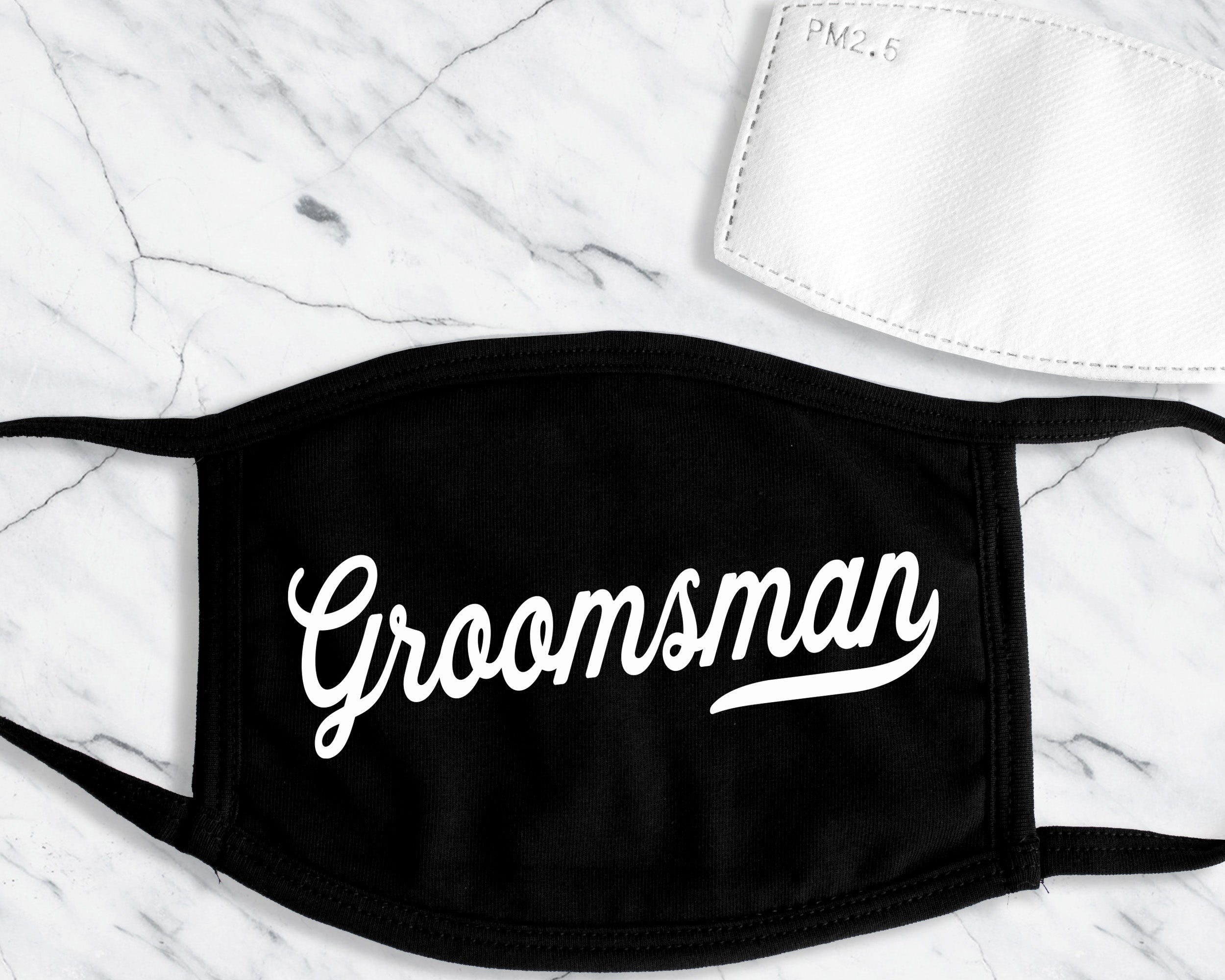 GROOM & GROOMSMEN Face Masks with Filter Pocket and 1 Filter ...